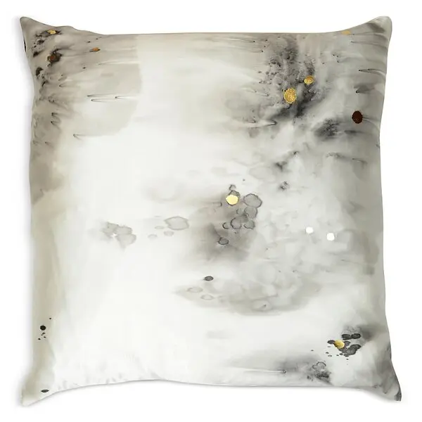 AVIVA STANOFF Stardust Charcoal Hand-painted Silk Pillow, 20 X 20
