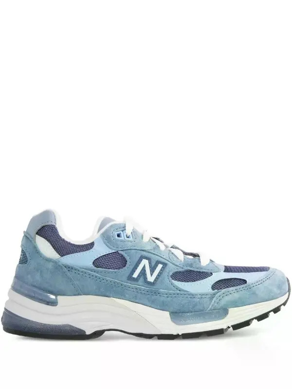 NEW BALANCE 992 Panelled Suede Sneakers - Blue