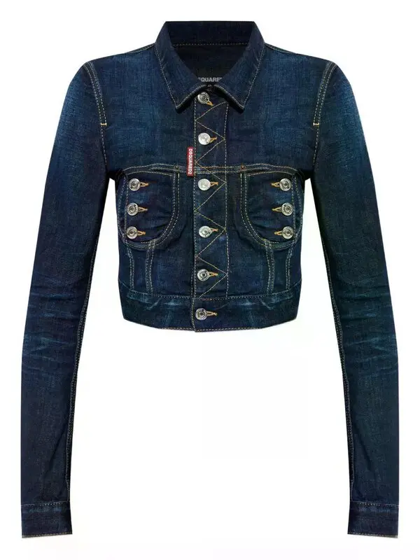Dsquared2 Denim Cropped Jacket - Blue