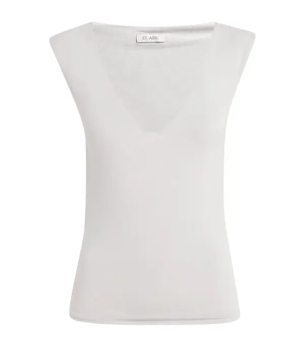 ST. AGNI 90s V-neck Top