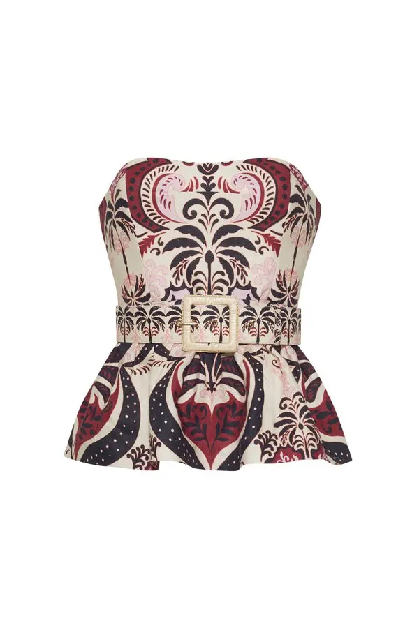 Cara Cara Tilda Strapless Peplum Top