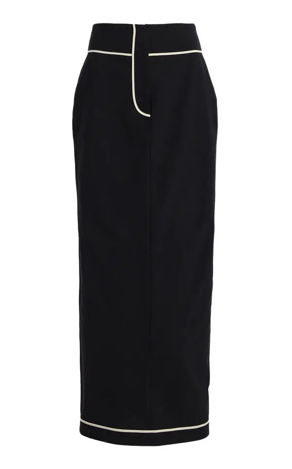 ASHLYN Kado Wool Maxi Skirt