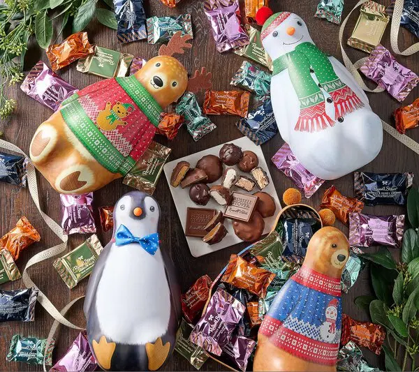 RUSSELL STOVER Sh11/17 100pc Chocolates In Character Tins