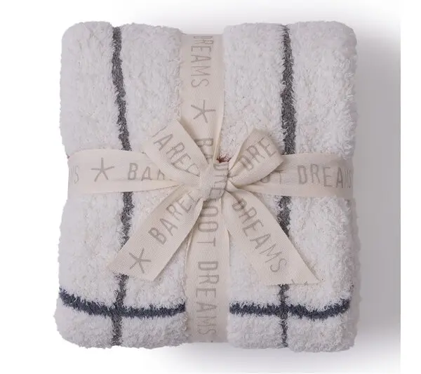 Barefoot Dreams Cozychic Multicolor Plaid Strol Ler Blanket