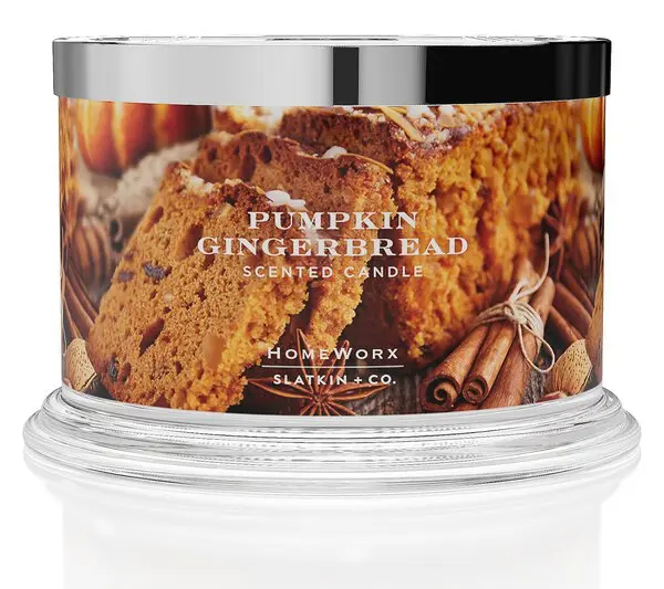 HOMEWORX BY SLATKIN + CO. As Is 18oz Pumpkin Gingerbread Can
