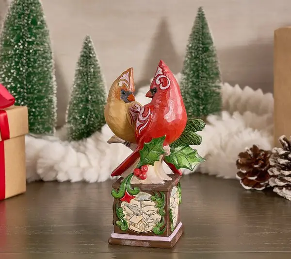 JIM SHORE Heartwood Creek 7' Cardinals With Holly Berries