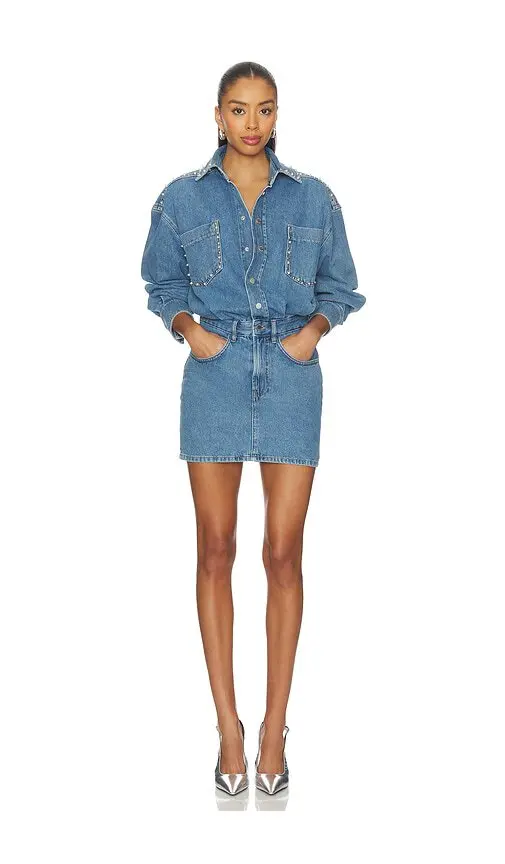 Essentiel Antwerp Ilene Denim Shirt Dress