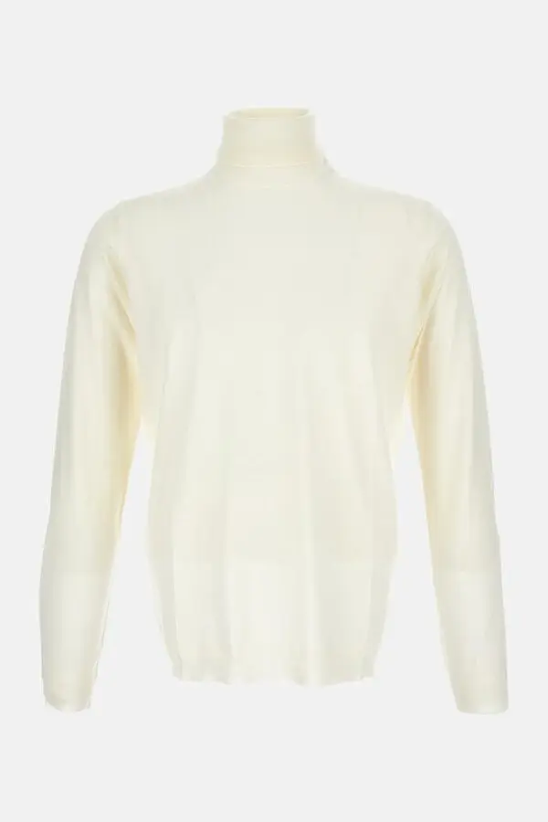 GOES BOTANICAL Extrafine Merino Wool Turtleneck Sweater - White
