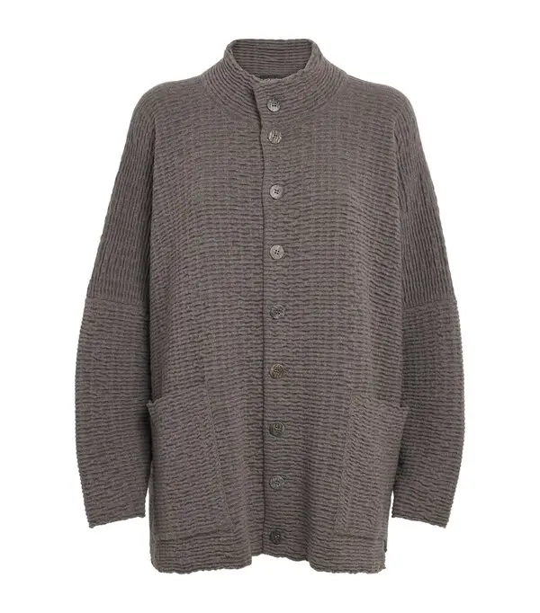 Eskandar Cashmere Wide Cardigan - Beige