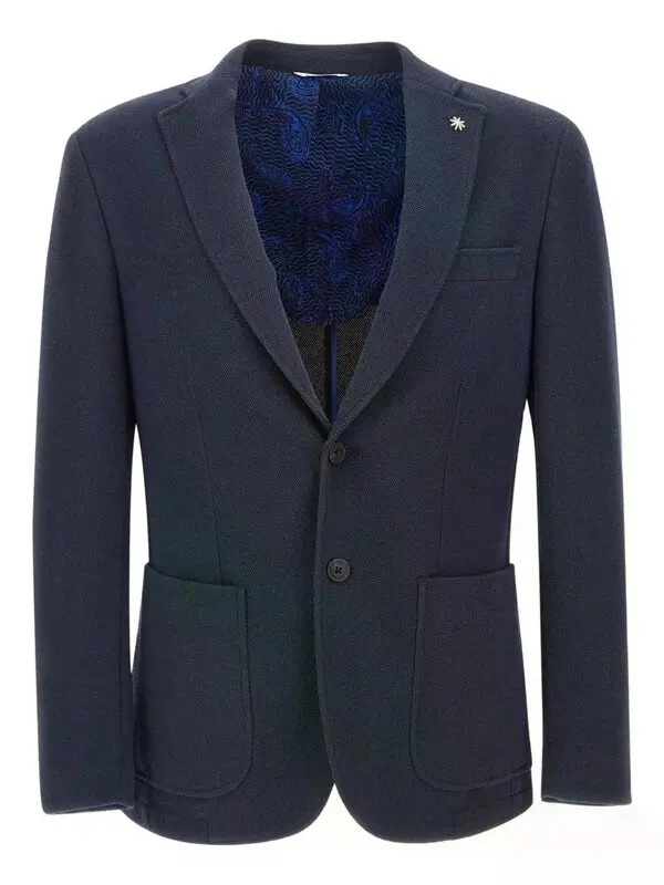 MANUEL RITZ Single-breasted Blazer - Blue
