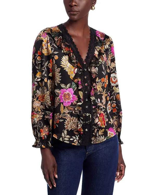 Johnny Was Claudia Silk Blouse