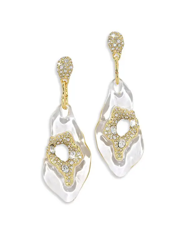 Alexis Bittar Alexis Bitar Liquid Lucite Pave Geode Statement Earrings