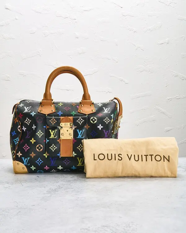 FWRD RENEW Louis Vuitton Monogram Speedy 30 Handbag - Black