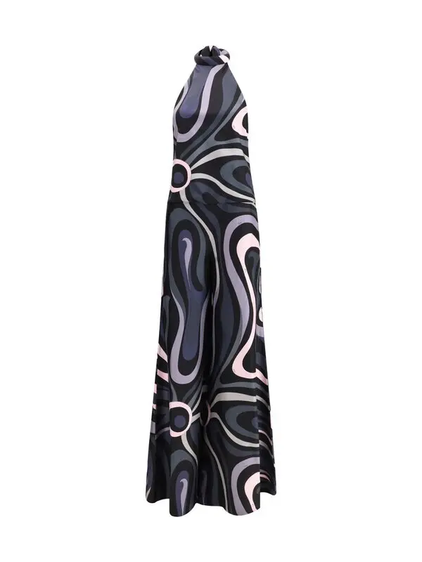 Emilio Pucci Silk Print Long Jumpsuit - Multicolour
