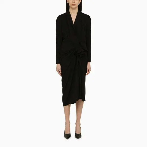 Dries Van Noten Wool-blend Drape Dress