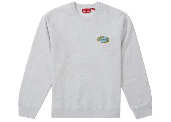 Supreme Chain Logo Crewneck Sweatshirt - Ash Grey