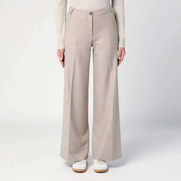 QUELLEDUE Mélange Wide Leg Trousers