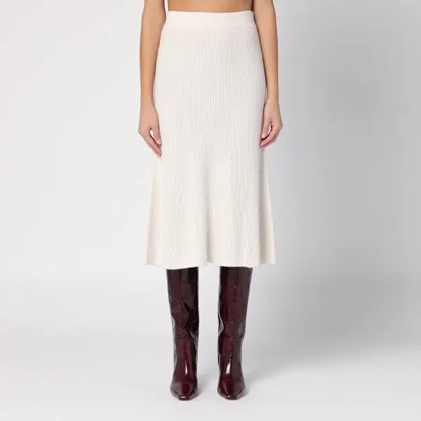 Calvin Klein Ribbed Wool Skirt