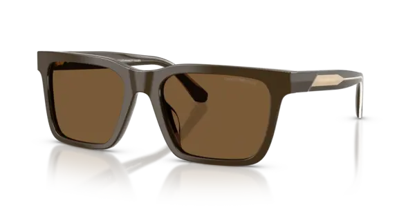 Emporio Armani Square Frame Sunglasses - Shiny Brown