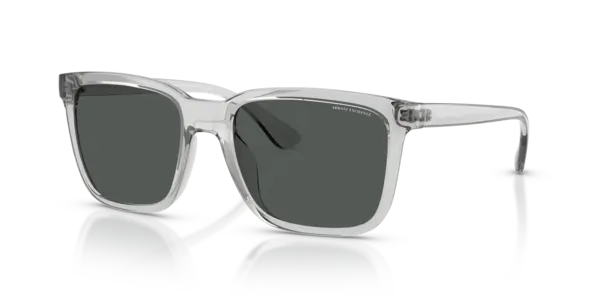 Armani Exchange Full Rim Square Sunglasses - Transparent Gris Brillant