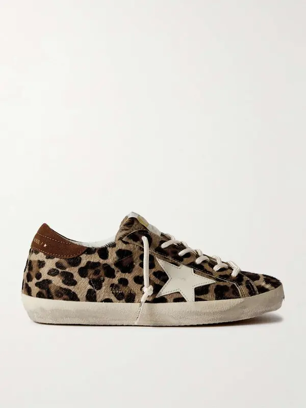 Golden Goose Super-star Leopard-print Calf Hair Sneakers - Leopard Print