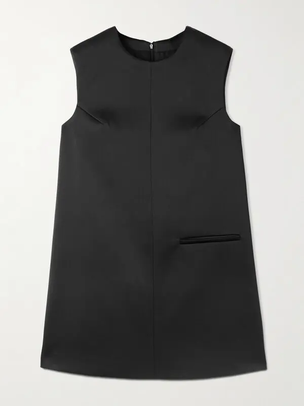 RÓHE Cape-effect Recycled-satin Mini Dress