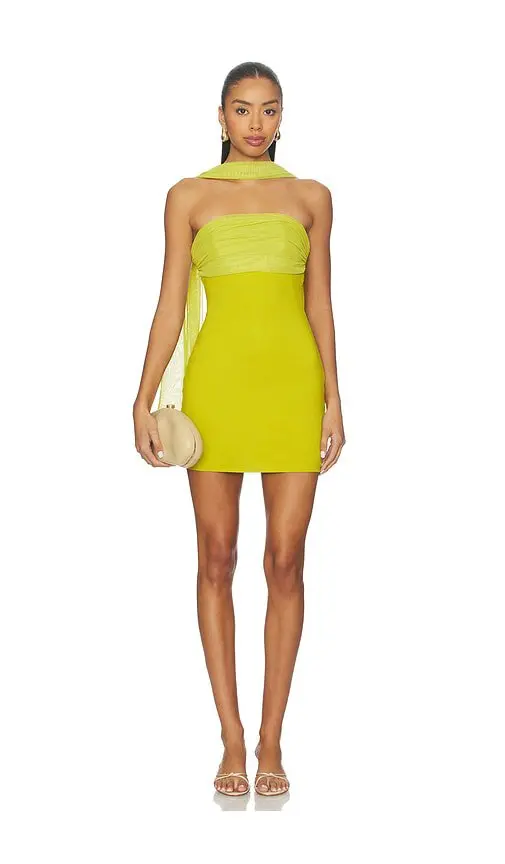 Superdown Felina Mini Dress - Chartreuse