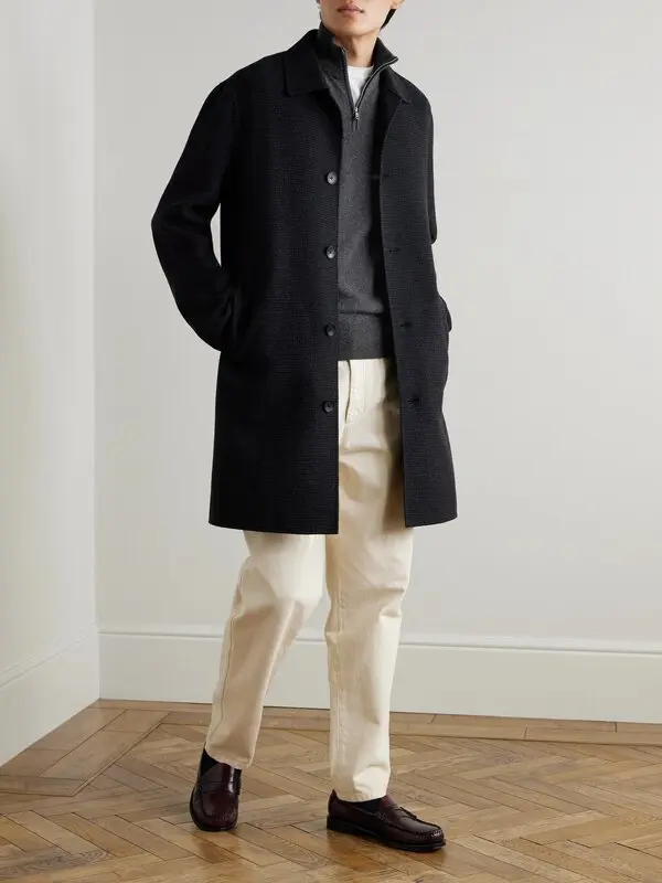 Mr P. James Cashmere Half-zip Sweater - Gray