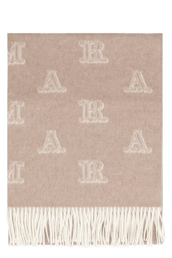 Max Mara Cashmere Jacquard Stola - Beige