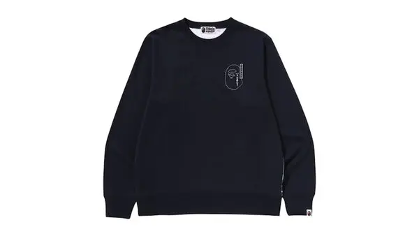 BAPE X Ukiyoe I Crewneck Sweatshirt - Navy Blue