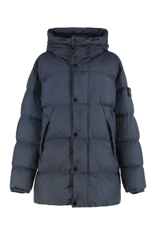 Stone Island Parka With Hood In Nylon