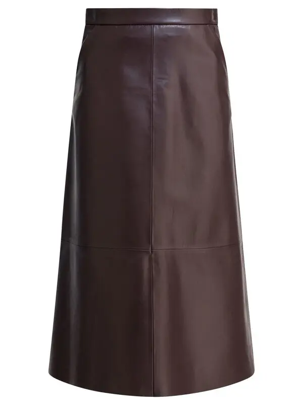FURLING BY GIANI Leather A-line Skirt