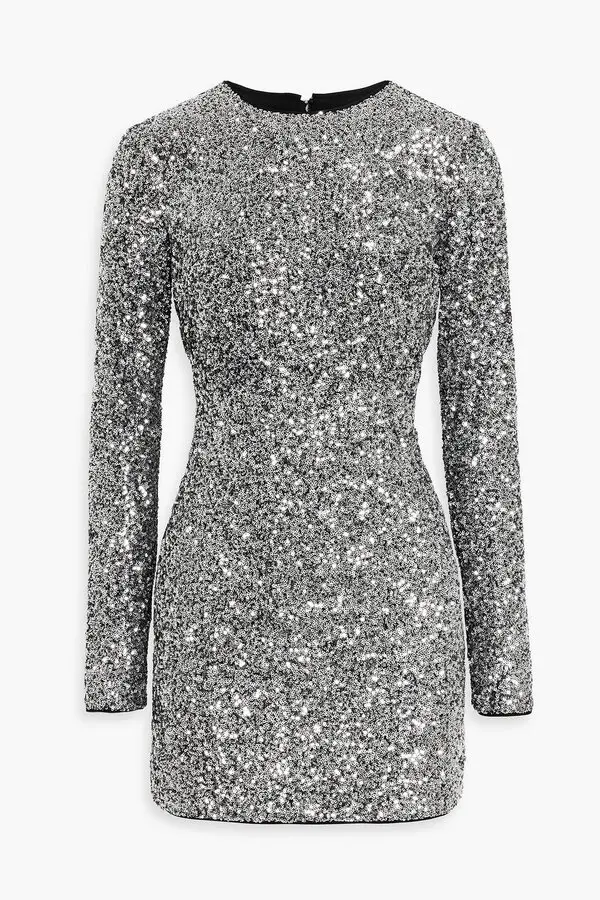 FRAME Sequined Tulle Mini Dress