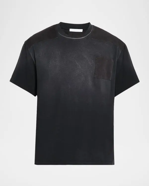 Helmut Lang Cotton Patchwork Crewneck T-shirt - Black - 00