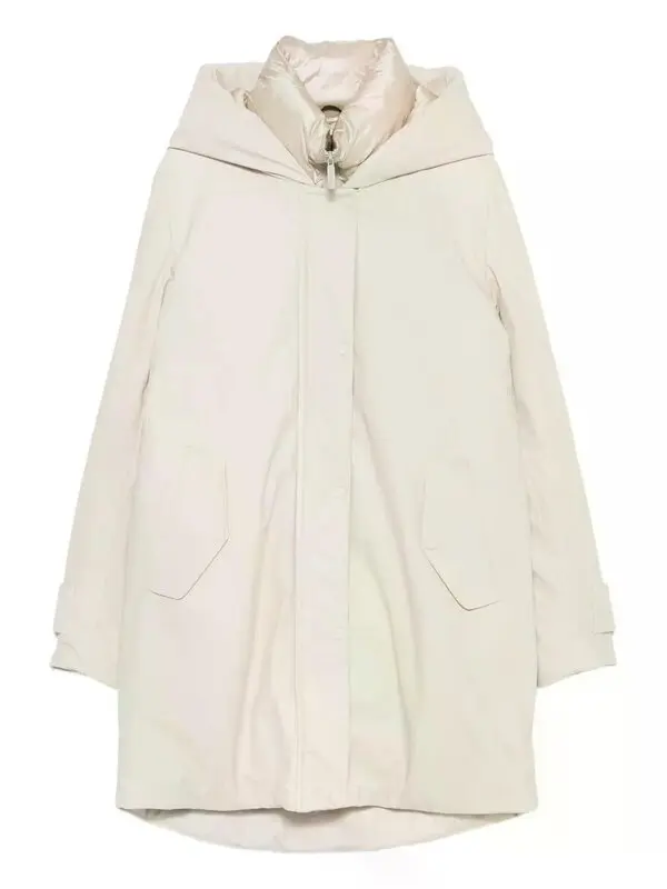 BOMBOOGIE Panelled Hooded Parka Coat