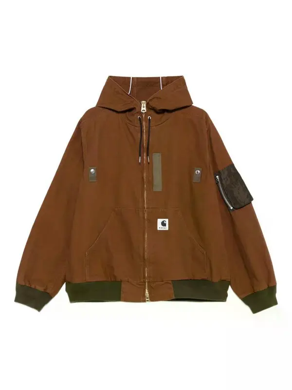 Sacai Zip-up Hooded Bomber Jacket