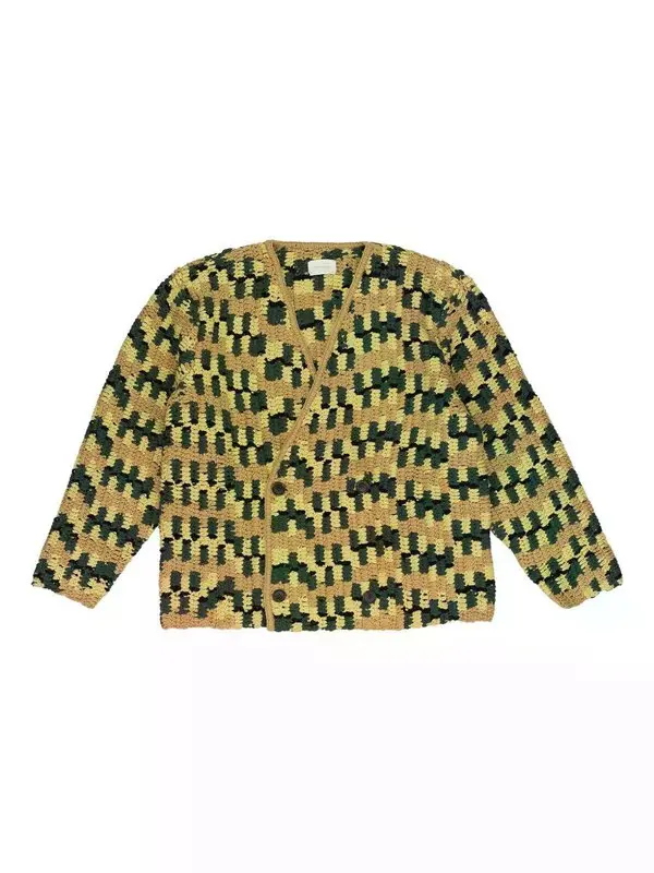 Aimé Leon Dore Double-breasted Hand-knit Cardigan