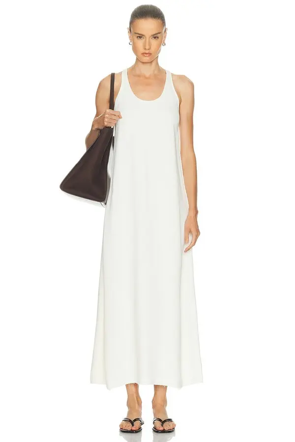 TOTÊME Scoop Neck Sabl? Dress - Macadamia