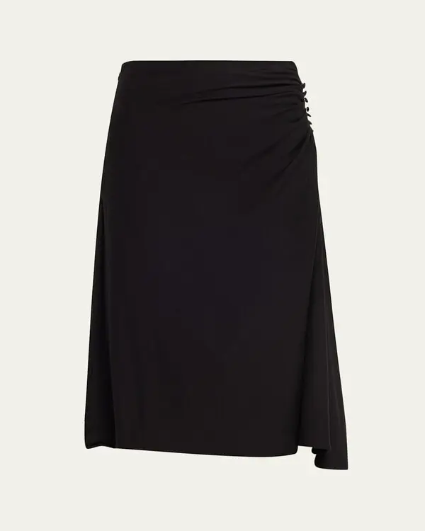 Dries Van Noten Hevira A-line Midi Skirt - Black
