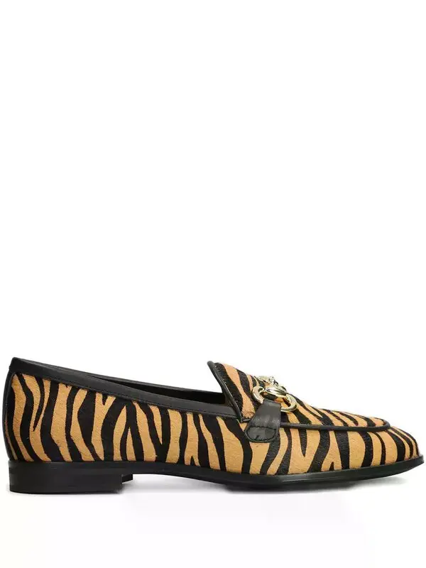 PEDRO MIRALLES Animal-print Horsebit Loafers