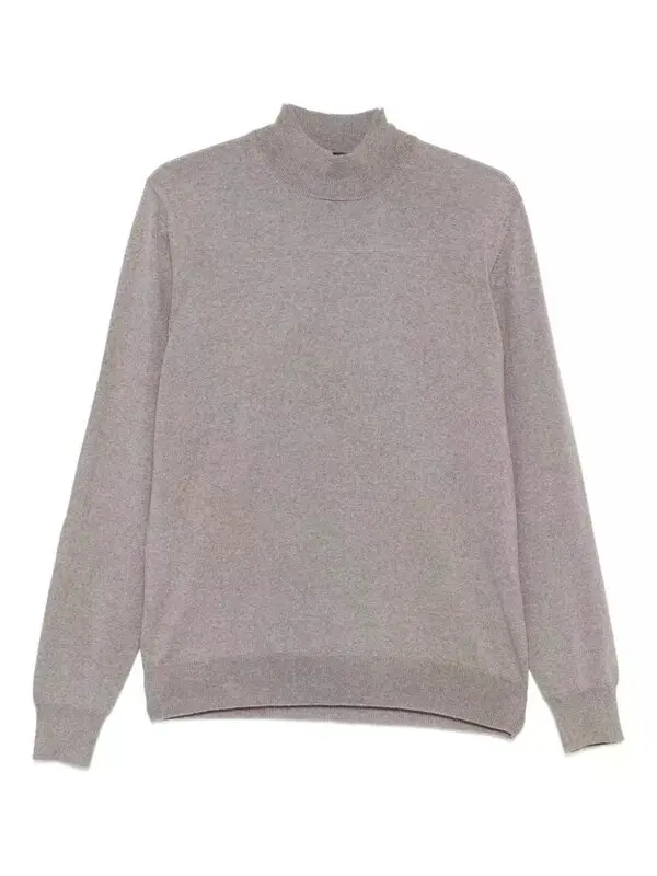 Tagliatore High-neck Long-sleeve Sweater - Neutrals