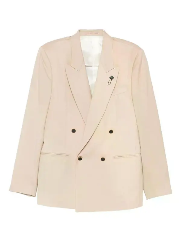 LARDINI Double-breasted Jacket - Neutrals