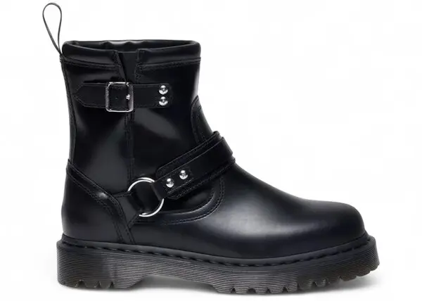 Dr. Martens Anistone Harness Orleans Leather Biker Boot