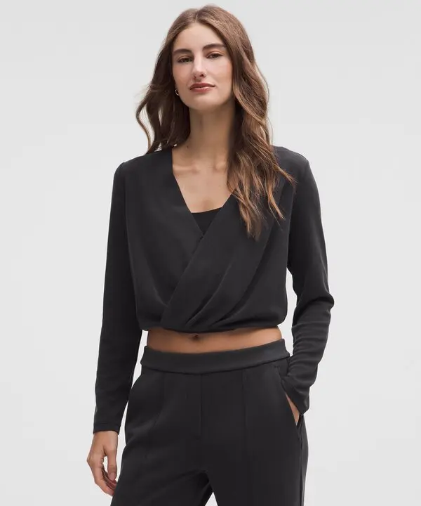 Lululemon Lightweight Softstreme Wrap-front Top - Black