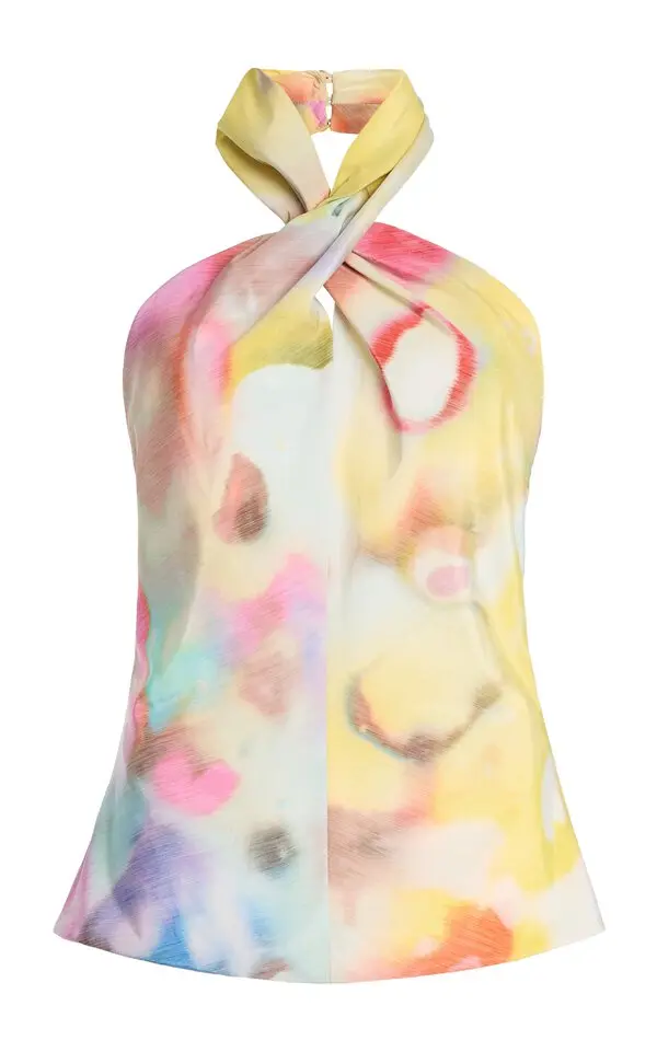 Christopher John Rogers Moonshine Twist-neck Top