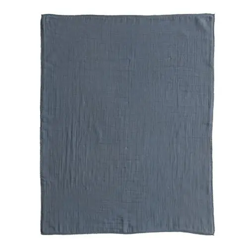 STORIED HOME Cotton Double Cloth Baby Blanket With Trim In Bag