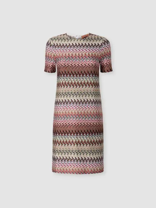 Missoni Half-sleeved Zigzag Viscose Blend Dress