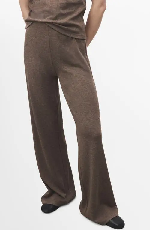 Mango Stretch-knit Pants - Medium Brown
