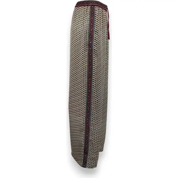 MONZLAPUR Embossed Botanic Crepe Pants
