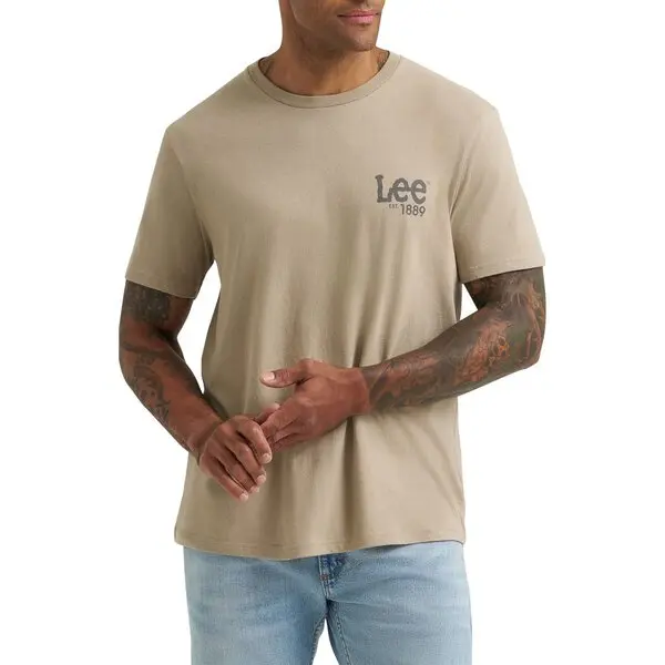 LEEM Cotton Logo Graphic T-shirt - Trenchcoat